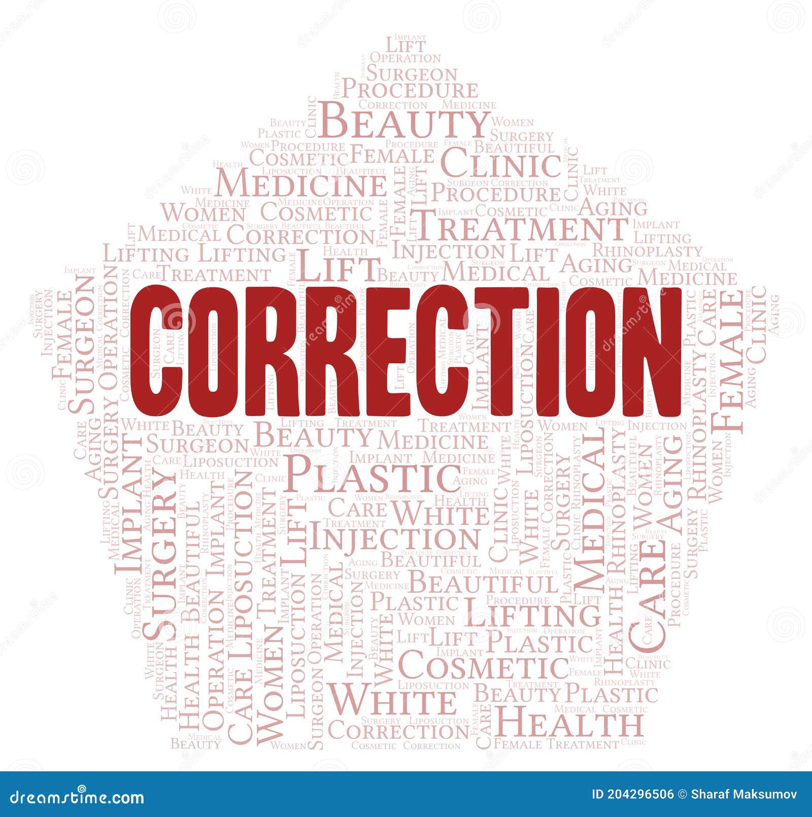 Correction Typography Word Cloud Create with the Text only. Stock ...