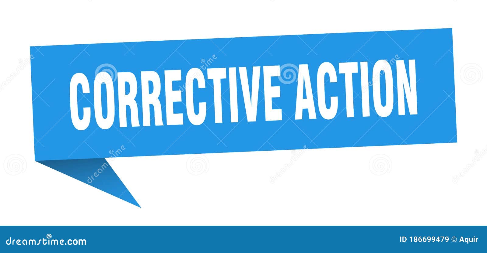 Corrective Action Banner. Corrective Action Speech Bubble Stock Vector ...