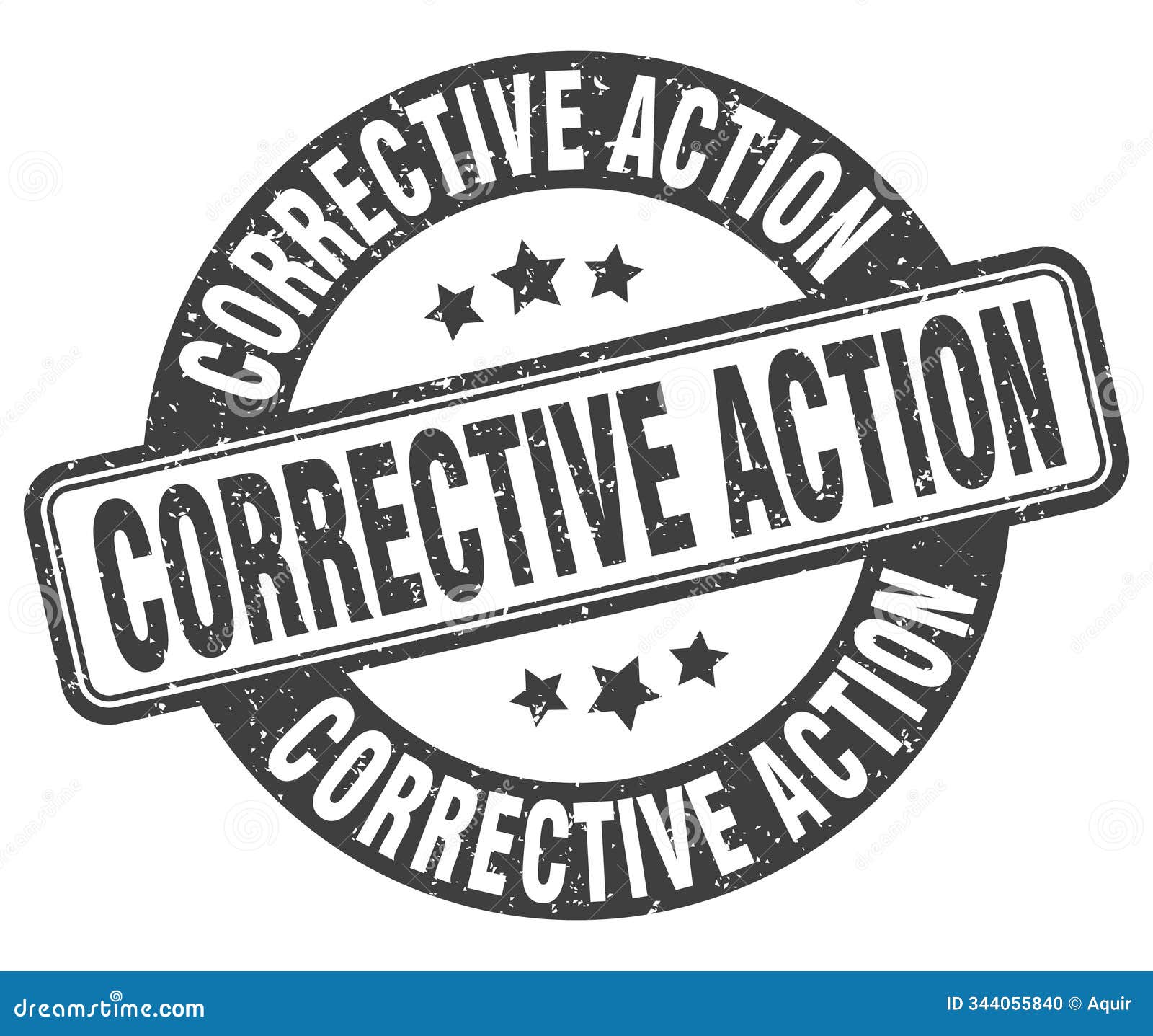 Corrective Action Stamp. Corrective Action Rectangular Stamp On White ...