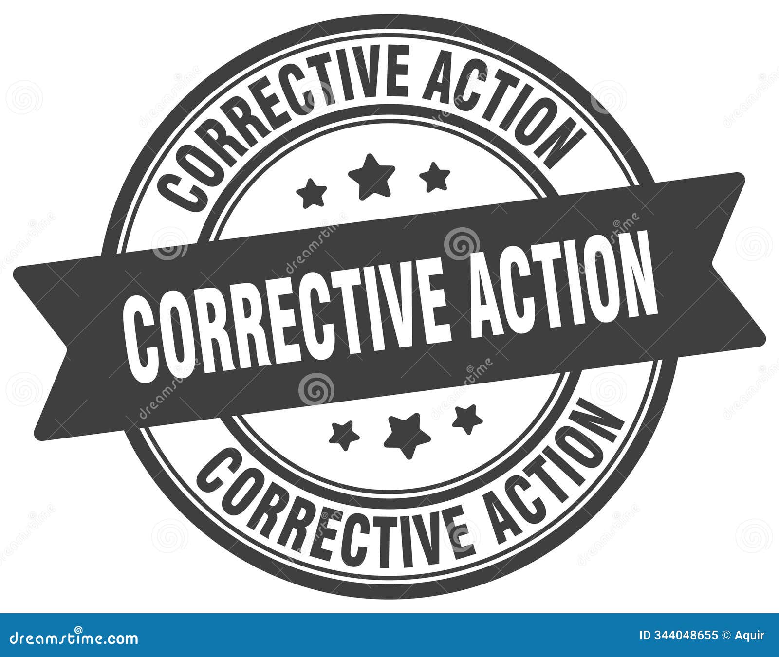 Corrective Action Stamp. Corrective Action Rectangular Stamp On White ...
