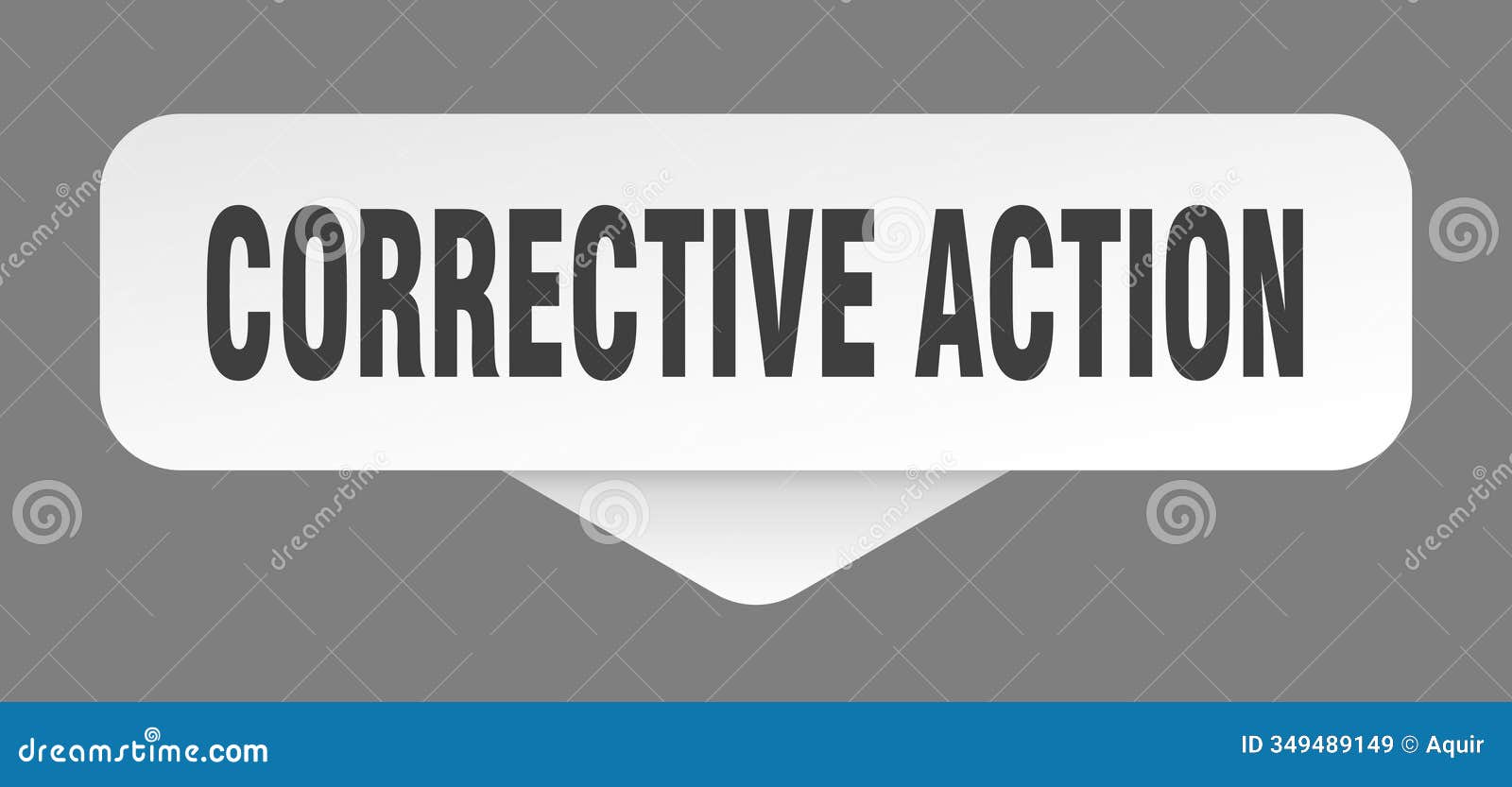 Corrective Action Stamp. Corrective Action Rectangular Stamp On White ...