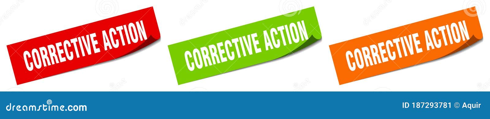 Corrective Action Sticker. Corrective Action Square Isolated Sign ...