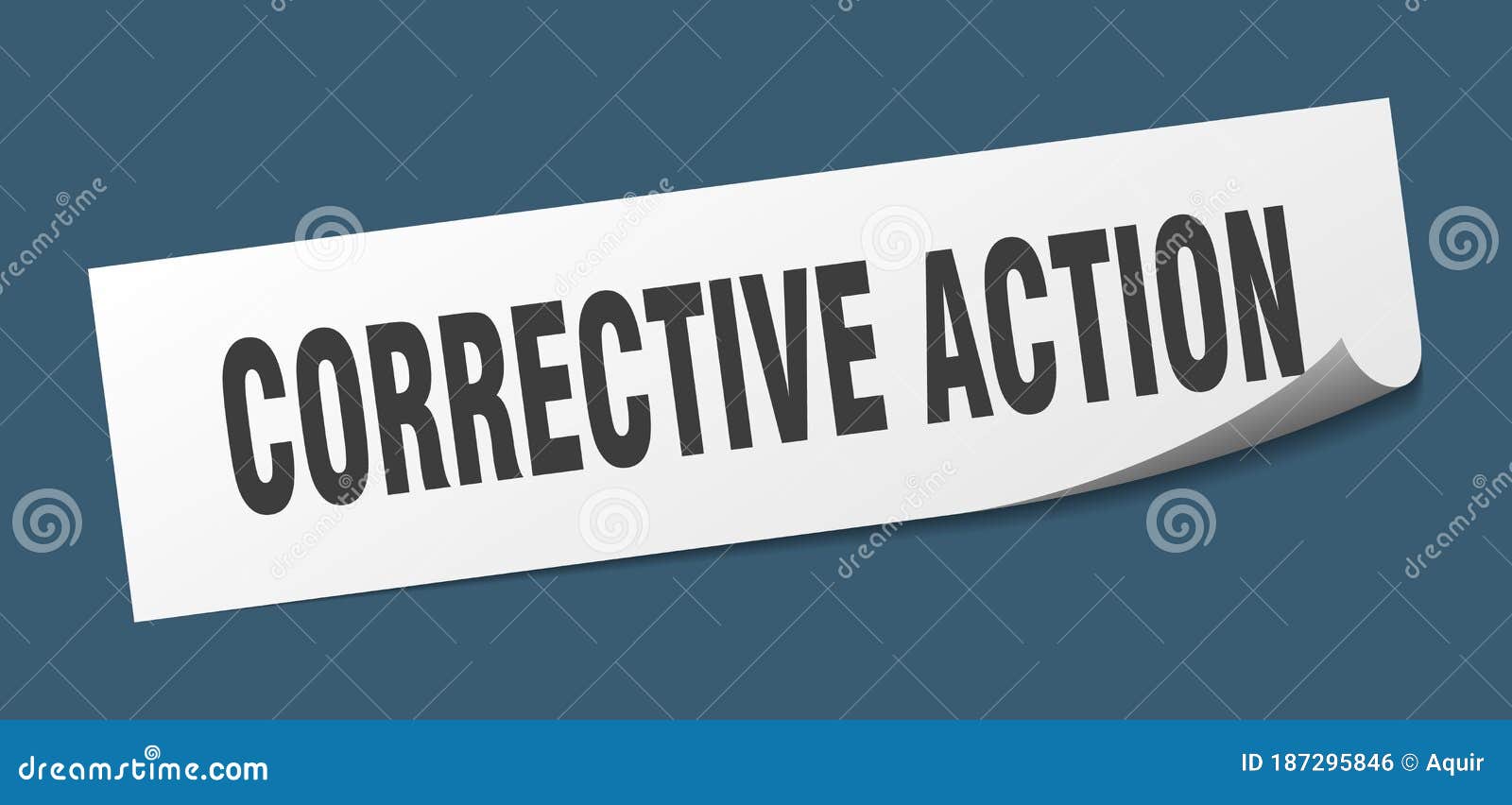 Corrective Action Sticker. Corrective Action Square Isolated Sign Stock ...