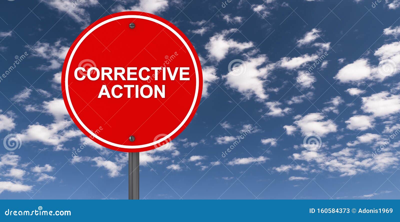 Corrective Action Traffic Sign Stock Illustration - Illustration of ...
