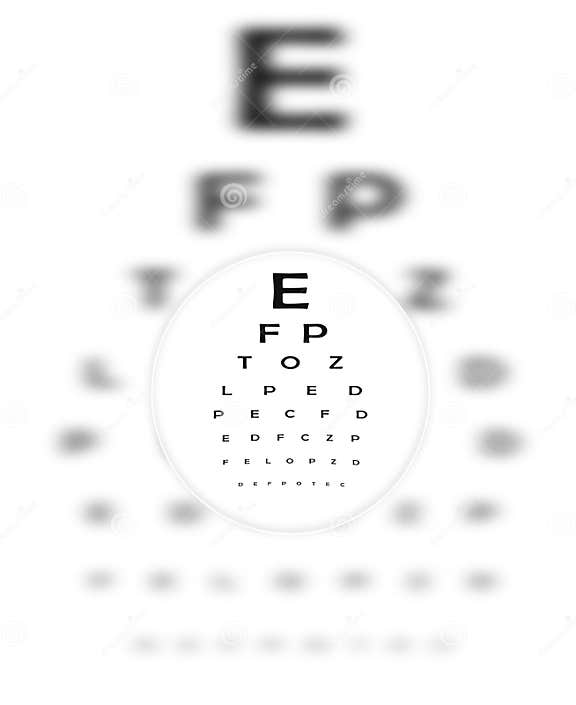 Corrective Contact Lens and Eye Chart Stock Illustration - Illustration ...