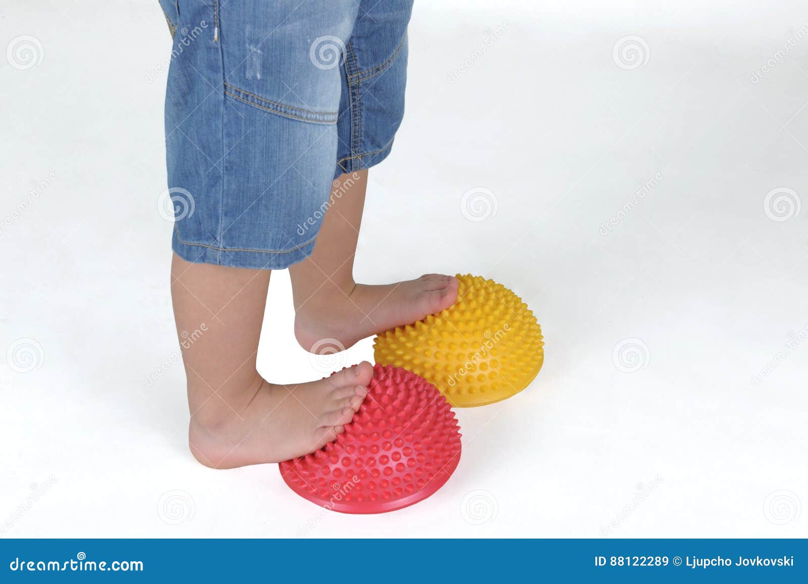 Corrective Exercises for Children with Flat Feet Stock Image - Image of ...