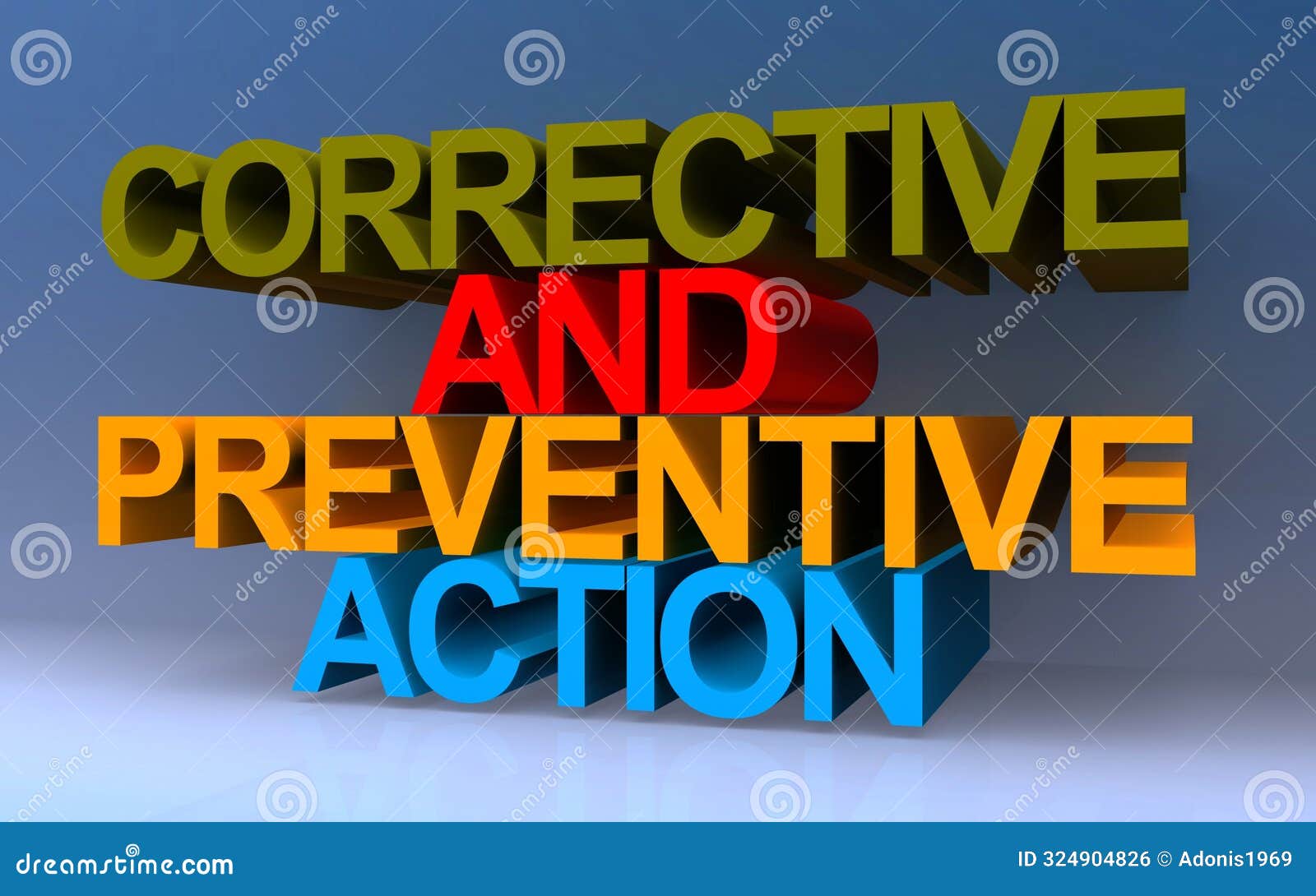 Corrective and Preventive Action on Blue Stock Illustration ...