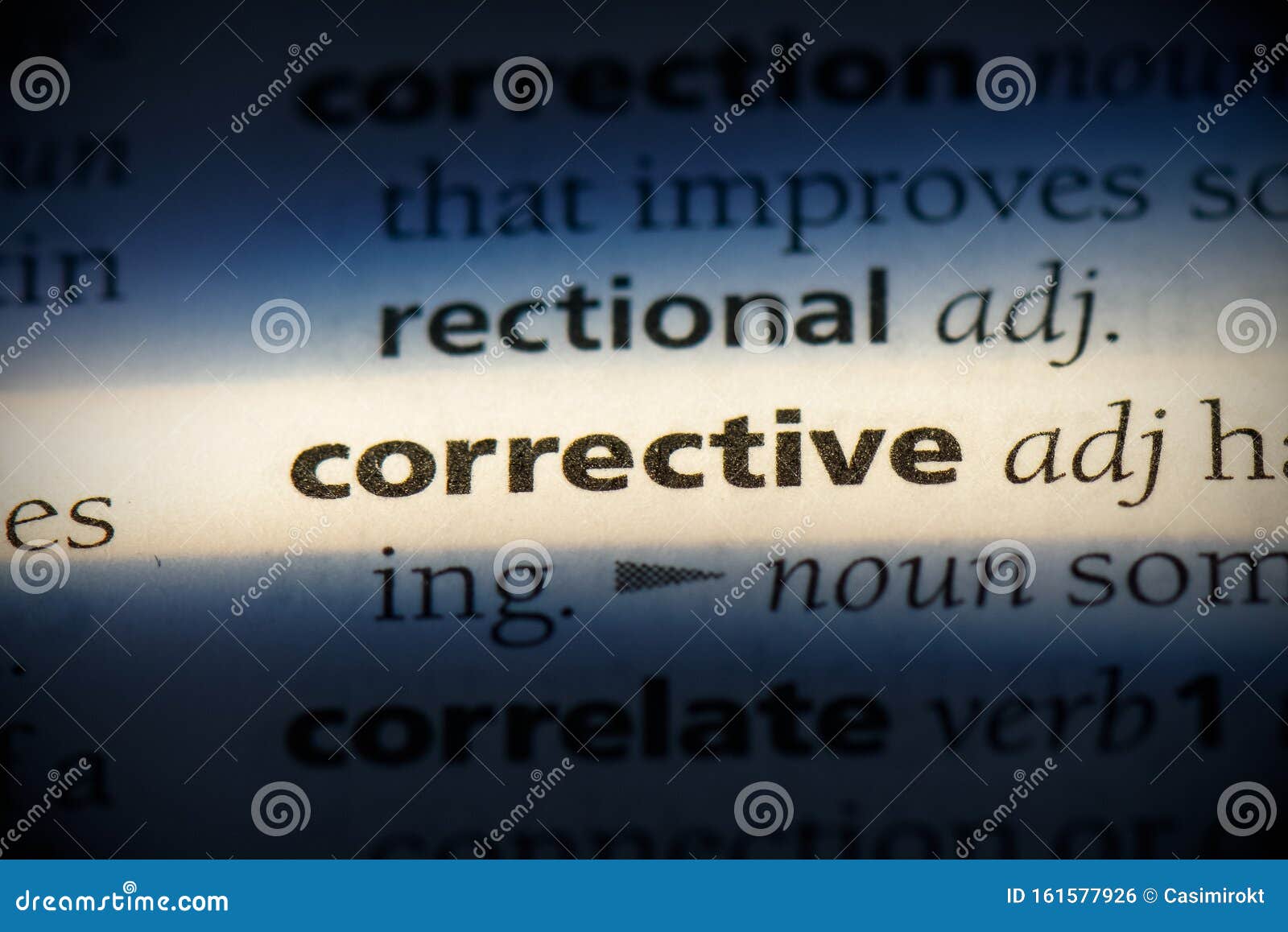 Corrective stock photo. Image of meaning, focus, printed - 161577926
