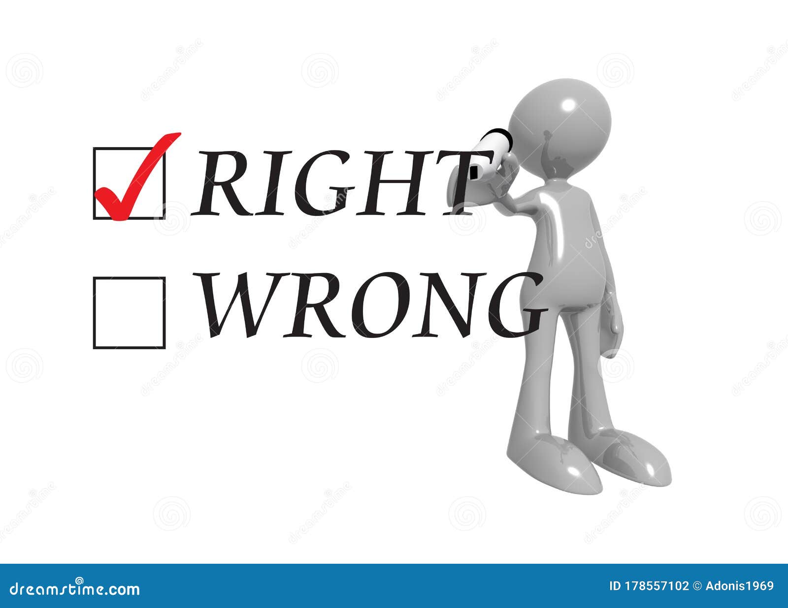 Correcto Error Con El Hombre Stock de ilustración - Ilustración de ...