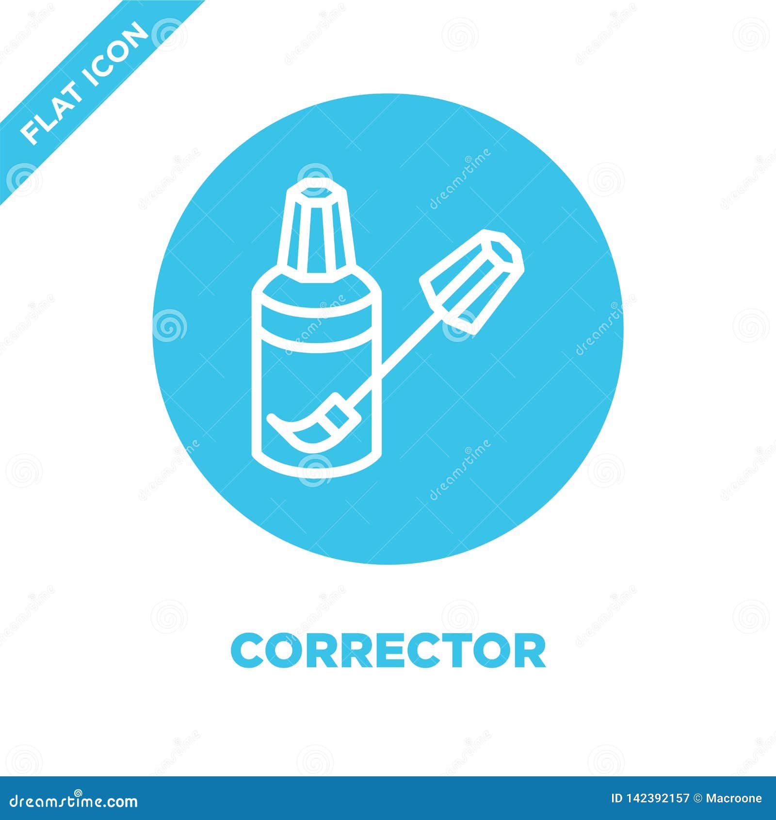 Corrector Icon Vector From Work Office Collection. Thin Line Corrector ...