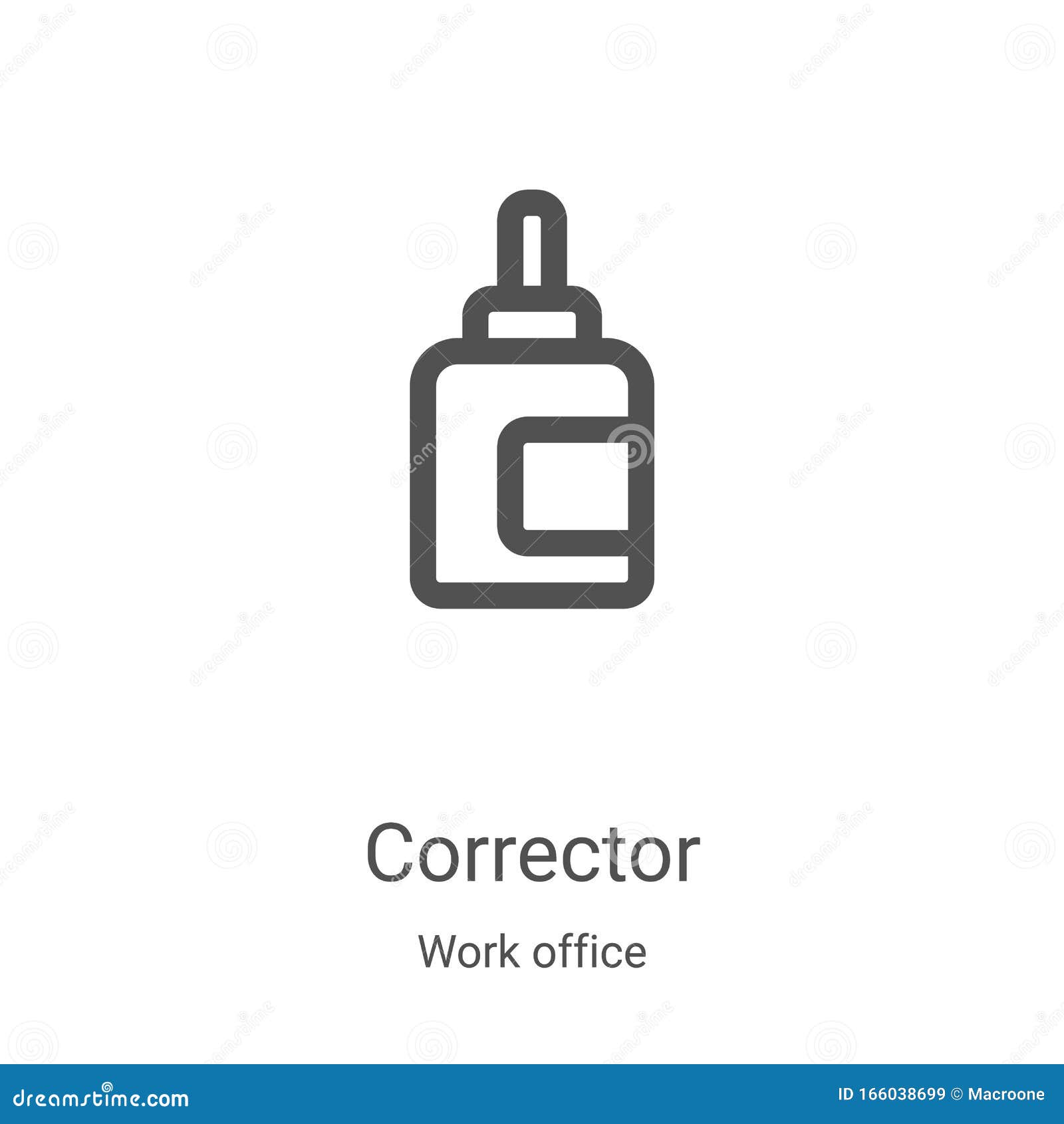 Corrector Icon Vector From Work Office Collection. Thin Line Corrector ...