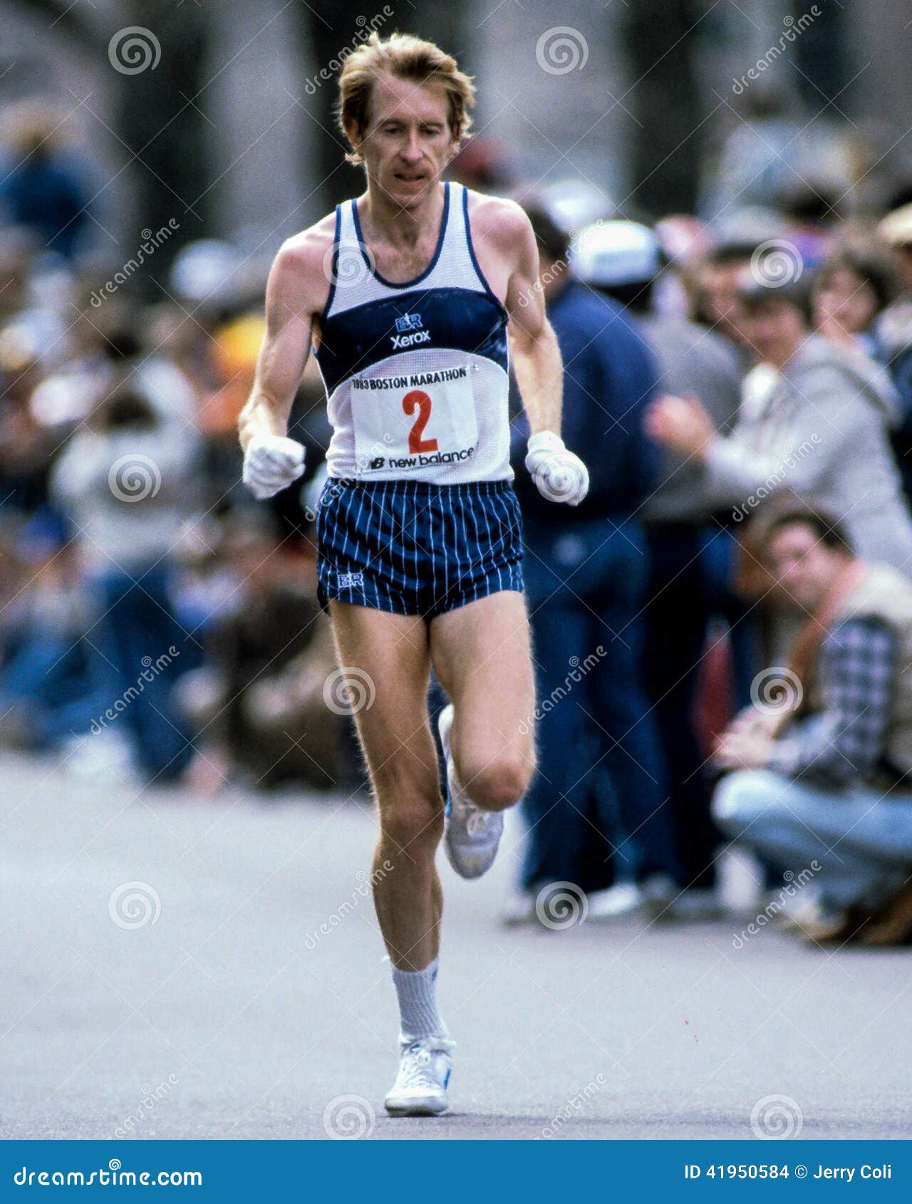 Corredor De Bill Rodgers Boston Marathon Imagen de archivo editorial ...