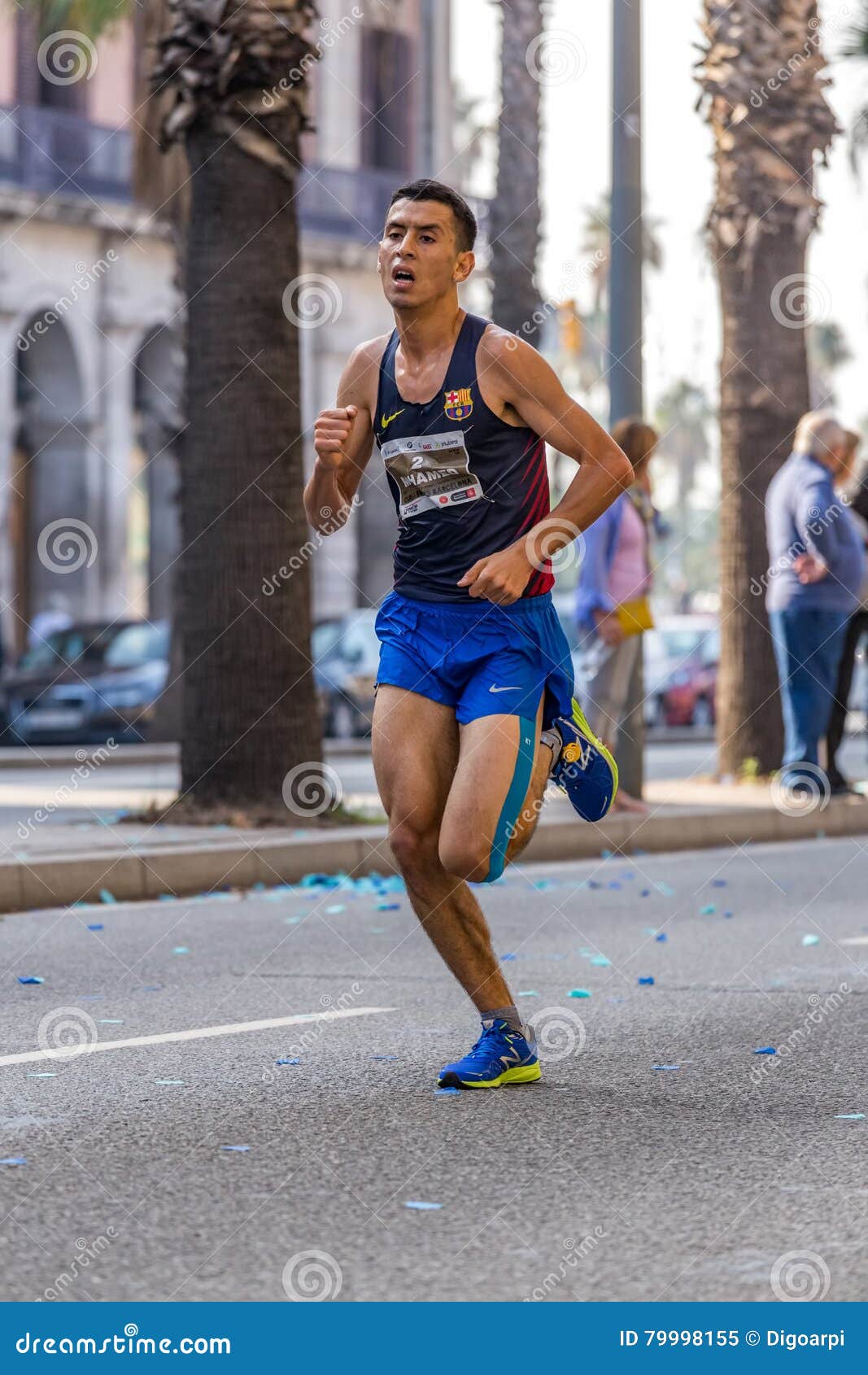 Corredor De Mohamed Zarhouni Del 10000m Imagen editorial - Imagen de ...