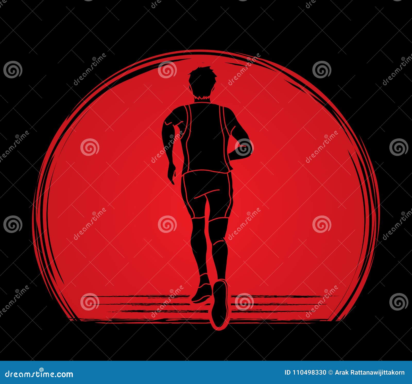 Corredor Del Atleta, Vector Del Gráfico Del Corredor Del Hombre De a ...