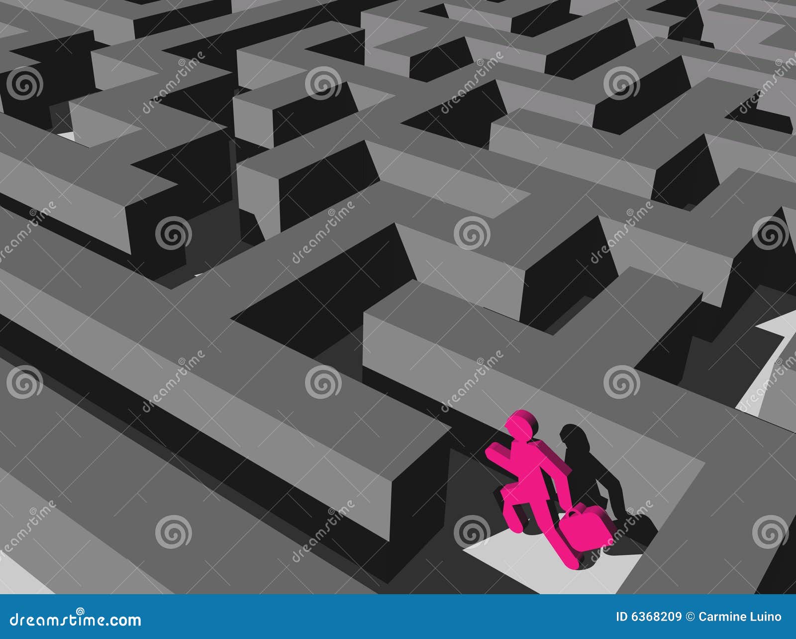 Corredor do labirinto ilustração stock. Ilustração de problema - 6368209