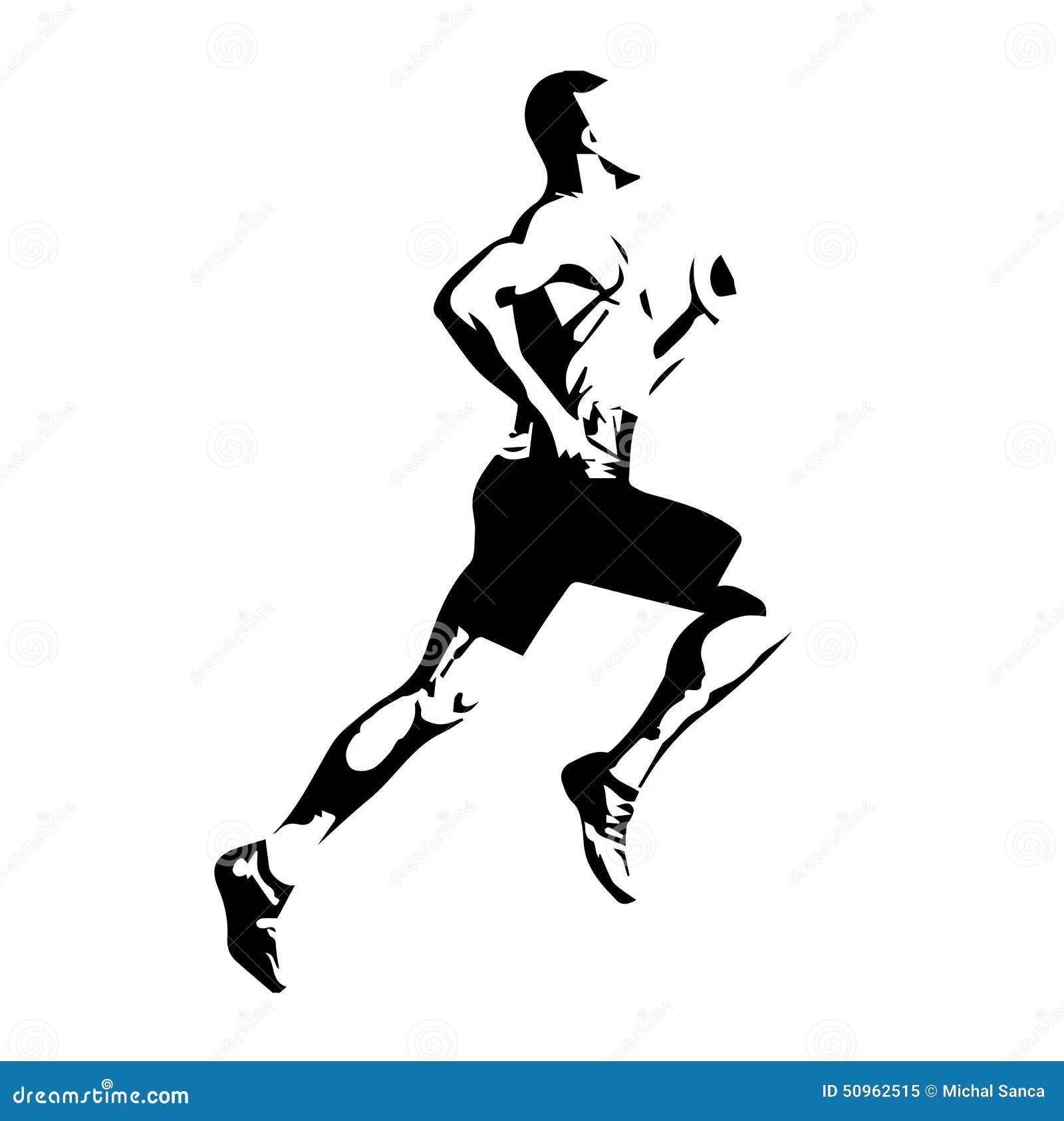 Corredor do vetor ilustração do vetor. Ilustração de macho - 50962515