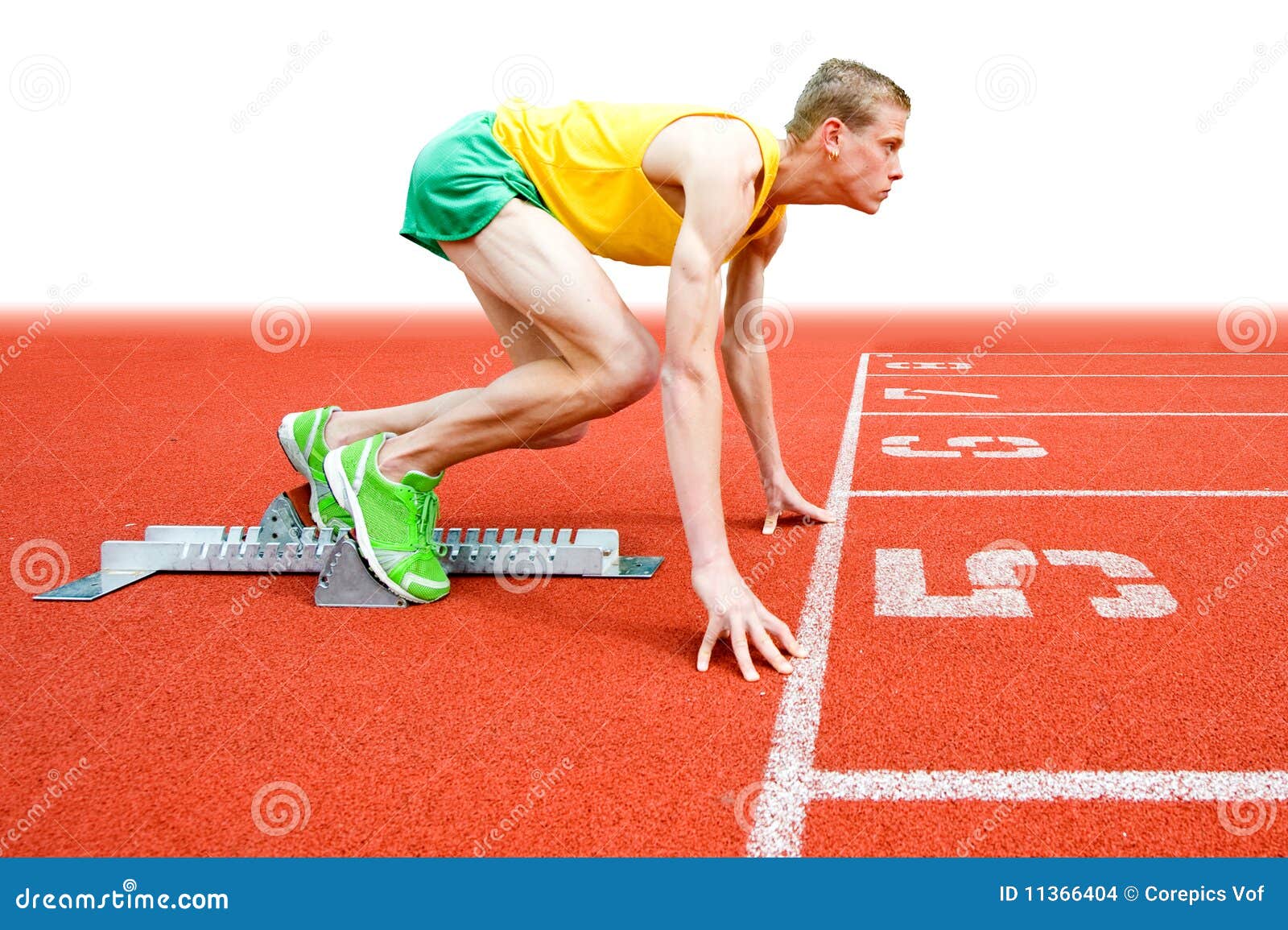 Corredor En El Bloque Que Comienza Foto de archivo - Imagen de bloque ...