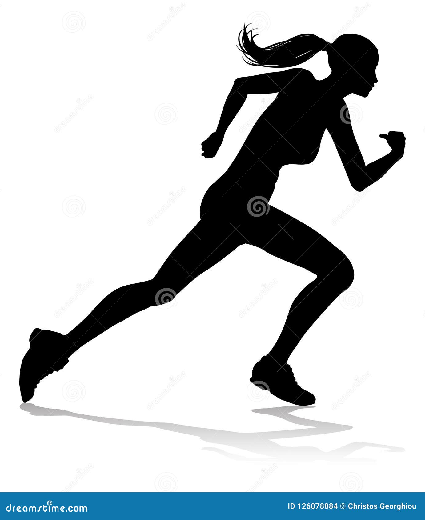 Corredor Que Compite Con La Silueta Del Atletismo Ilustración del ...