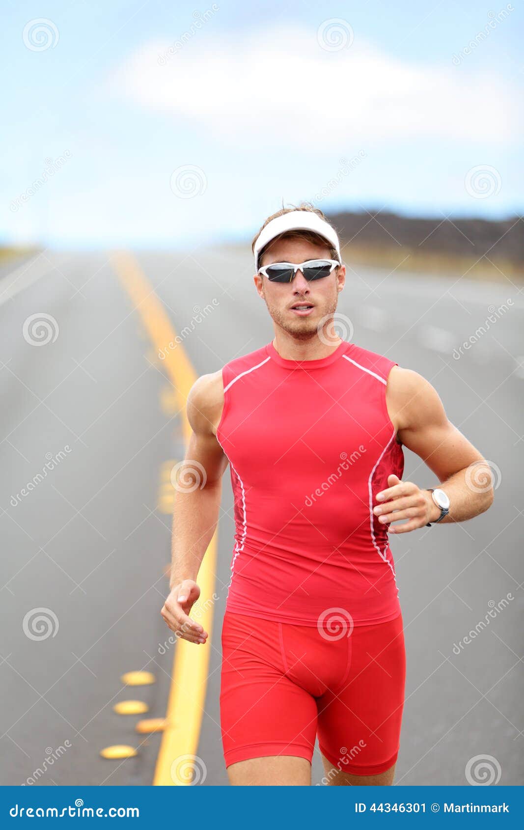 Corredor Running Do Atleta Do Triathlon Imagem de Stock - Imagem de ...