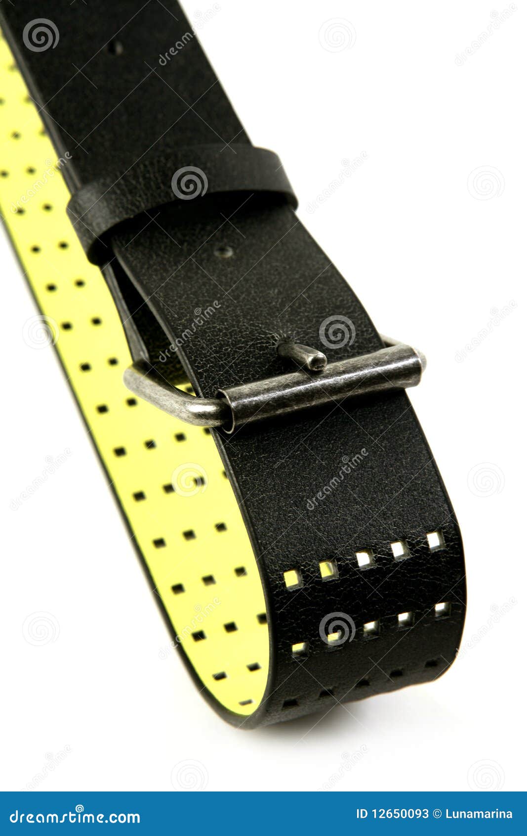 Correia Na Forma Moderna Do Interior Preto E Amarelo Imagem de Stock ...