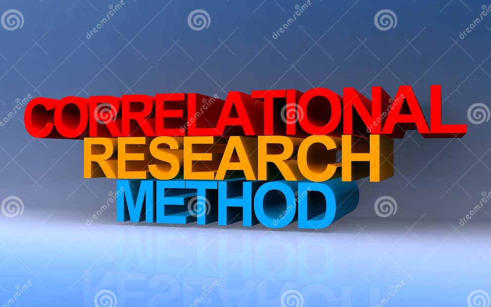 Correlational Research Method on Blue Stock Illustration - Illustration ...