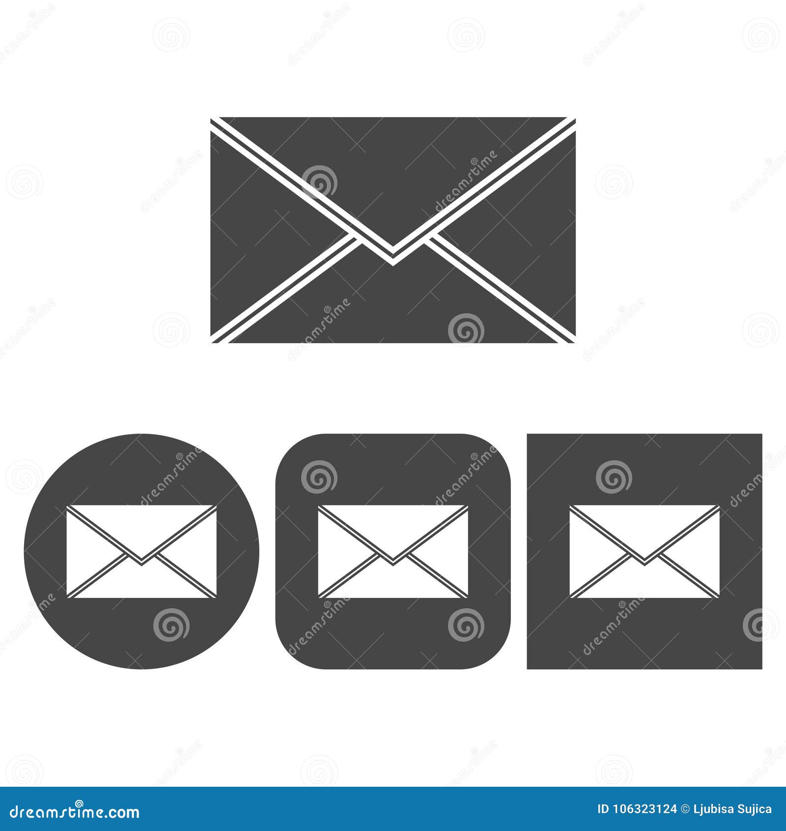 Correo - icono del vector ilustración del vector. Ilustración de carta ...