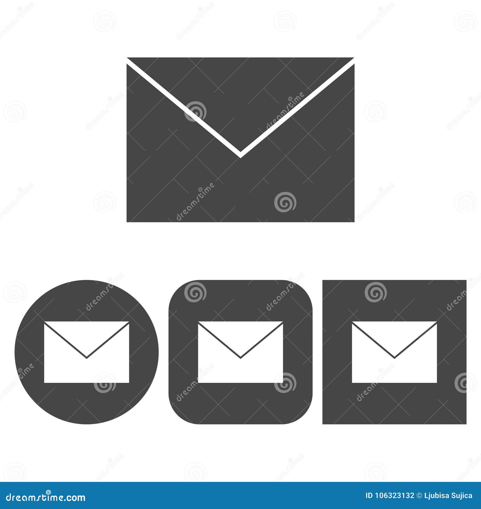 Correo - icono del vector ilustración del vector. Ilustración de ...