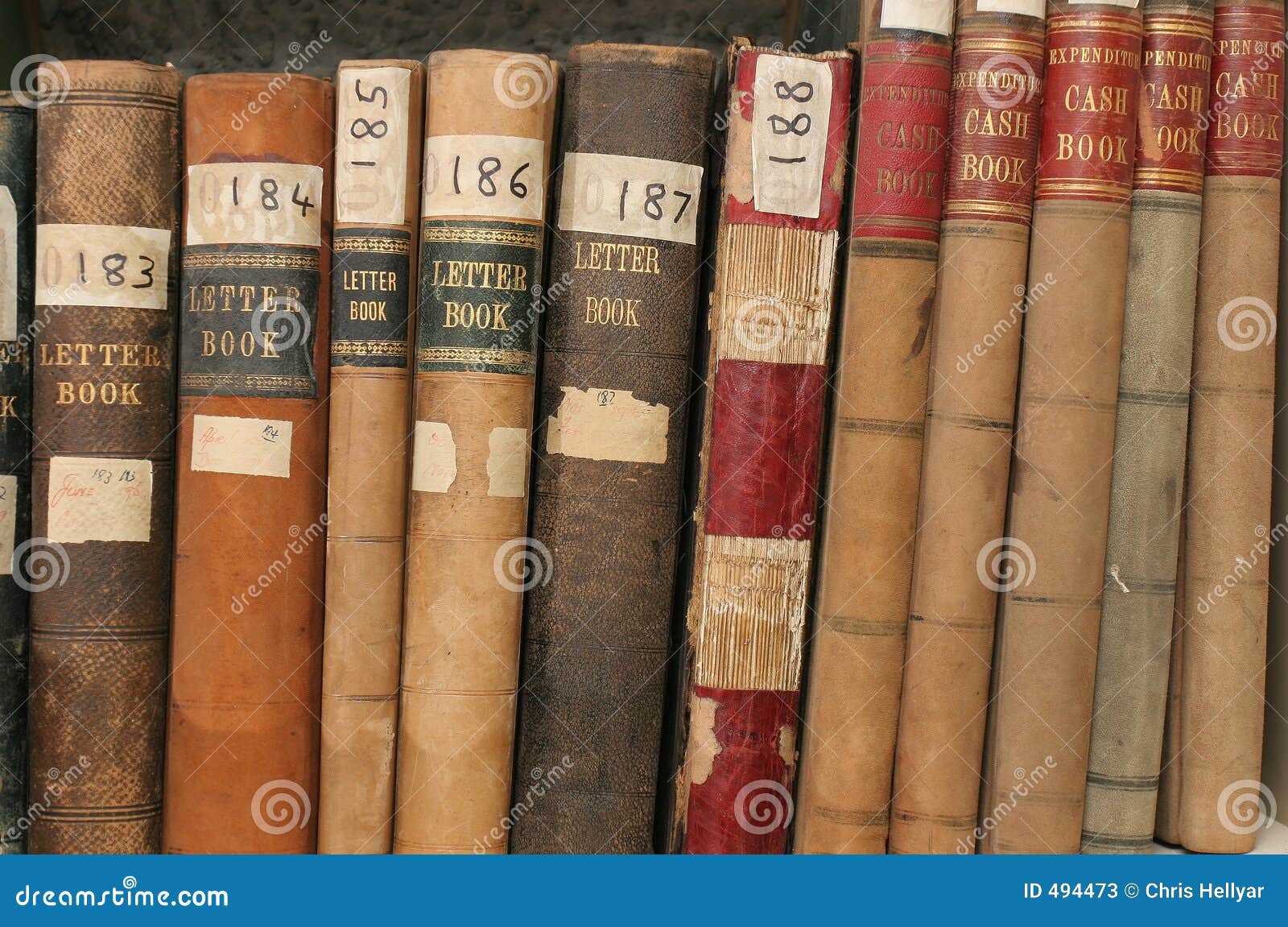 Correspondence and Finance Records in Company Archives Stock Image ...