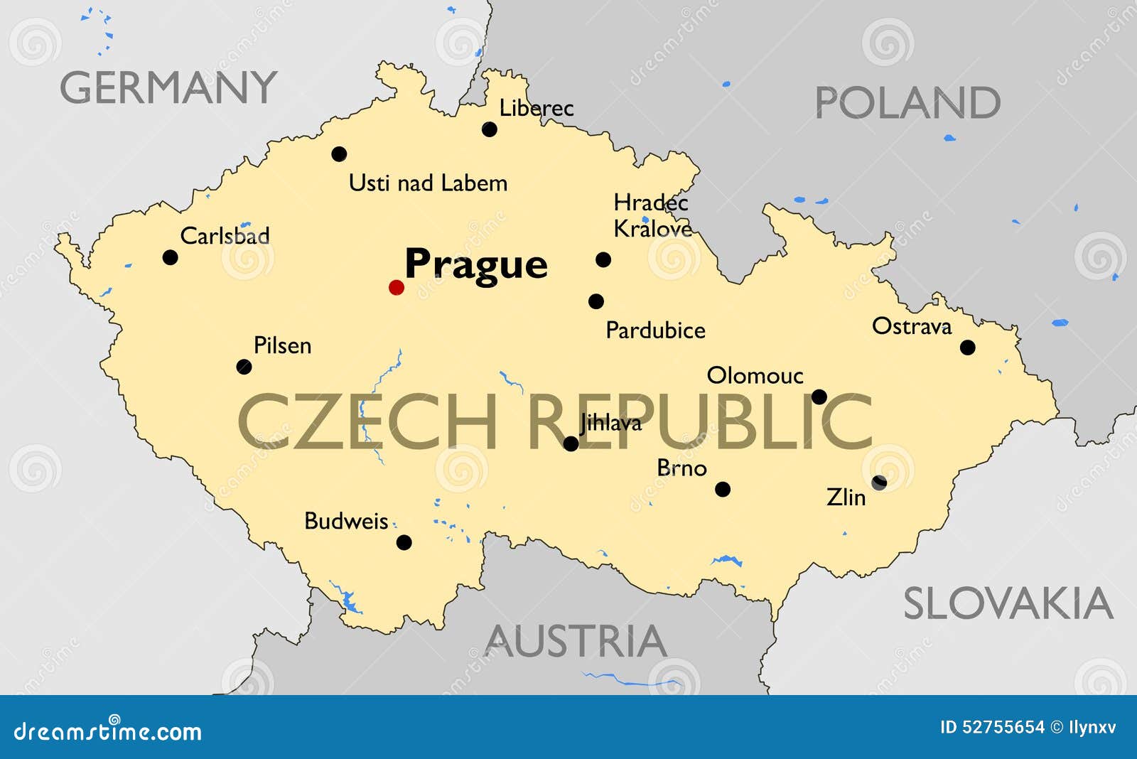 Correspondencia De La República Checa Ilustración del Vector ...