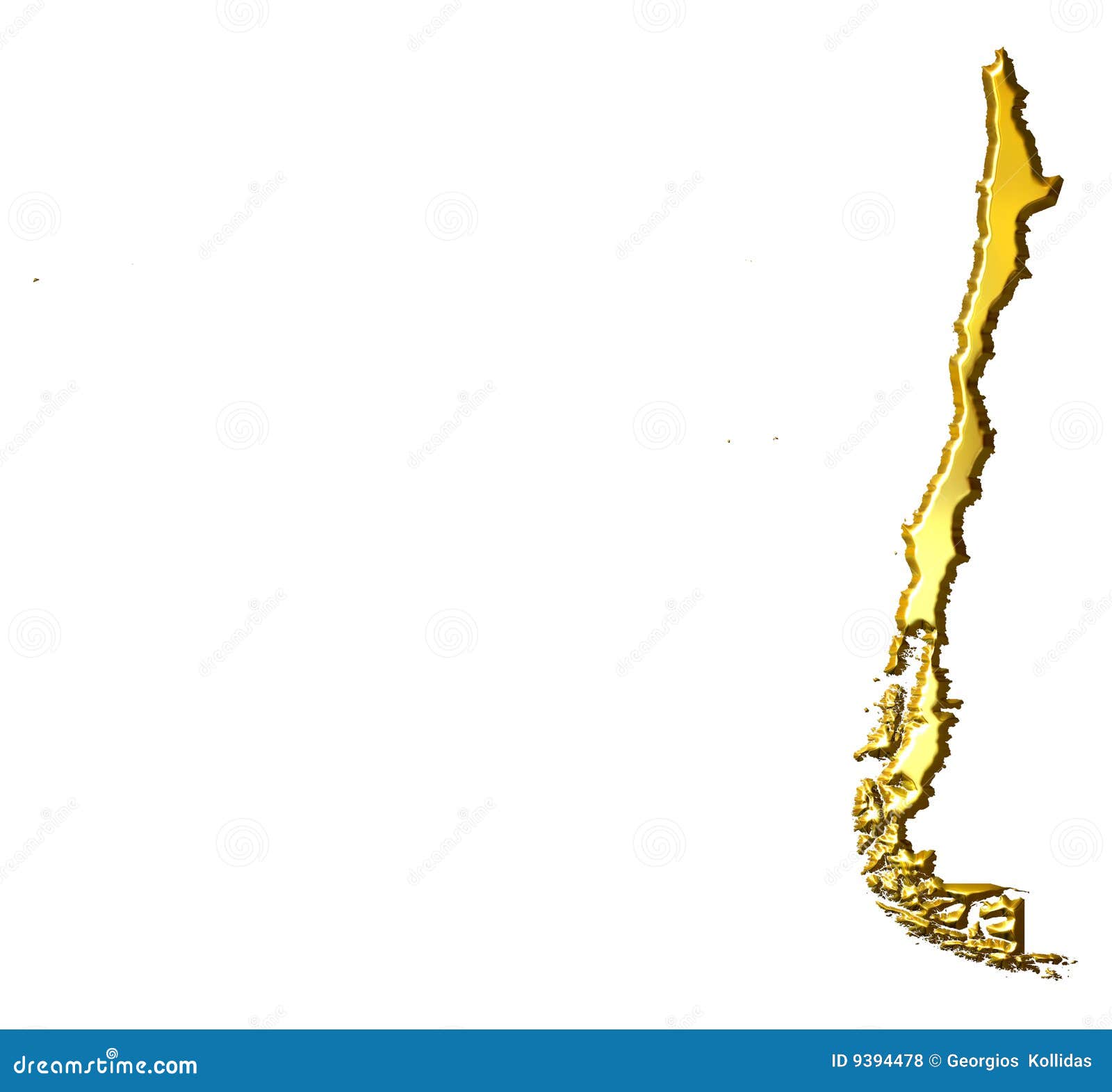 Correspondencia De Oro De Chile 3d Stock de ilustración - Ilustración ...