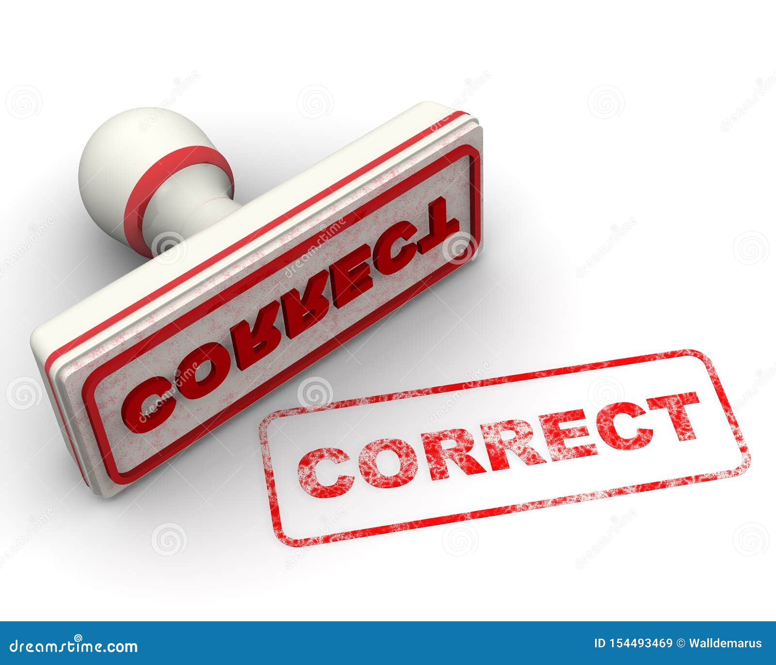 Correto Selo e impress?o ilustração stock. Ilustração de vermelho ...