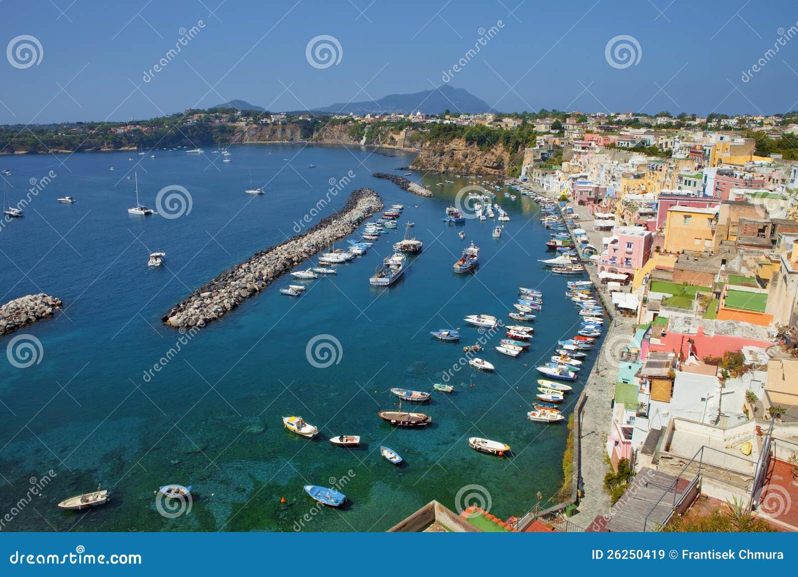 Corricella, Procida Isle, Italy Stock Image - Image of italy ...