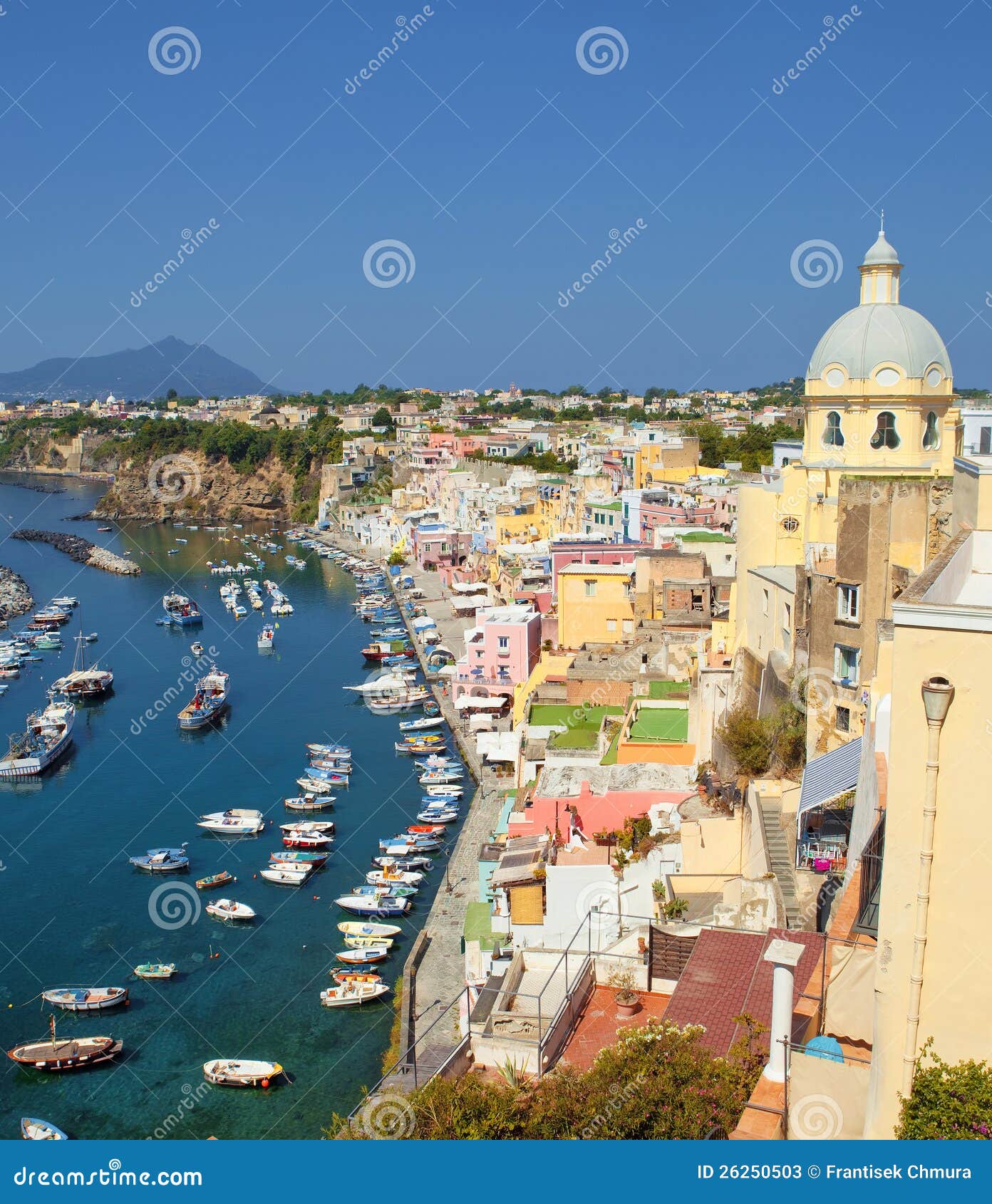 Corricella, Procida Isle, Italy Stock Image - Image of summer, italy ...