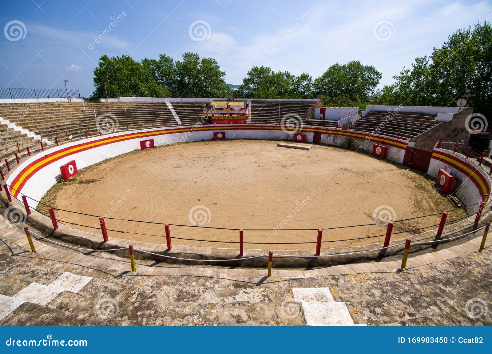 Corrida Arena in Acludia, Mallorca, Spain Stock Photo - Image of ...