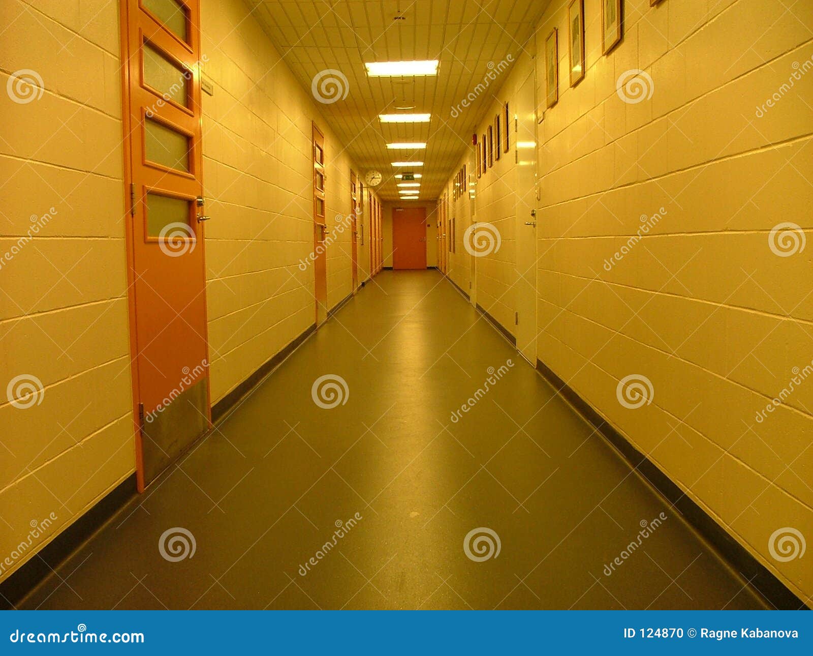 Corridor stock photo. Image of lessen, lamp, inside, dwindle - 124870