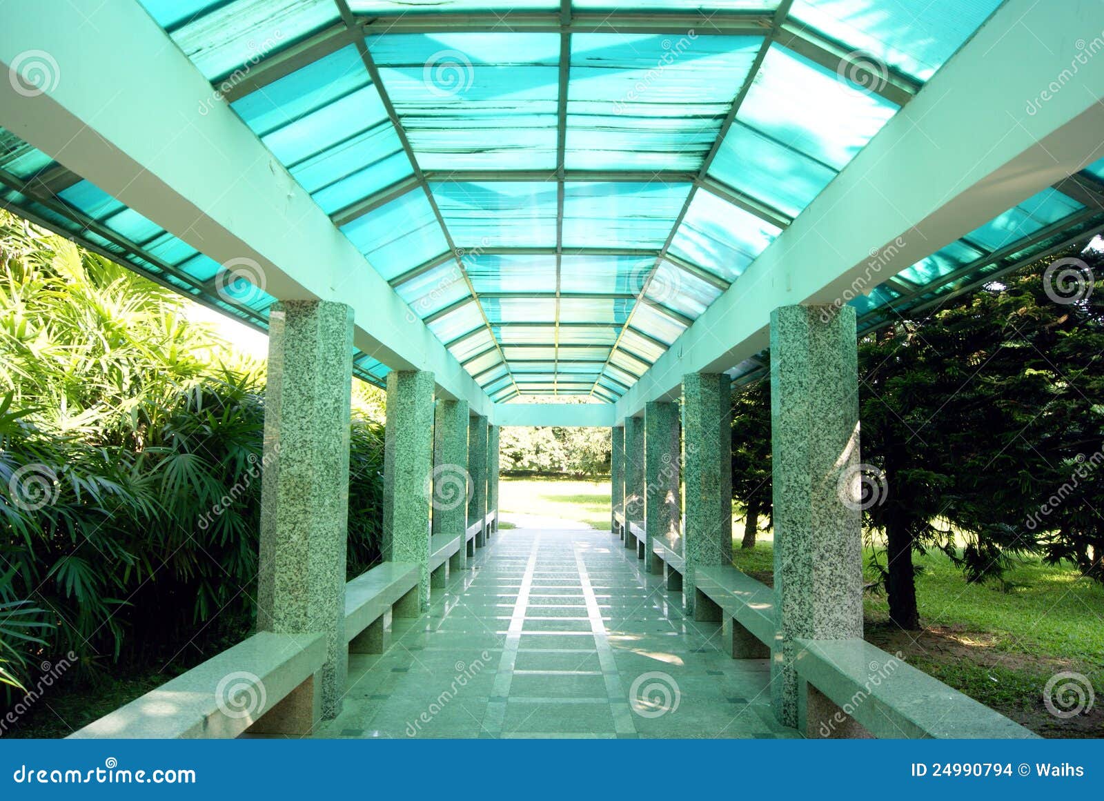 Corridor stock photo. Image of rest, park, tourism, plants - 24990794