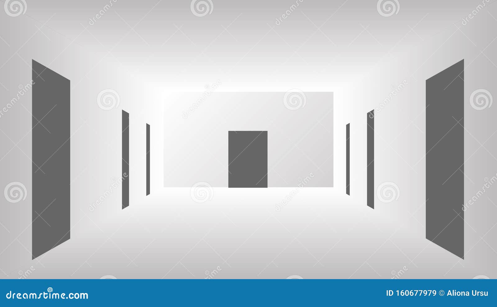 Corridor Abstract Illustration Stock Vector - Illustration of modern ...