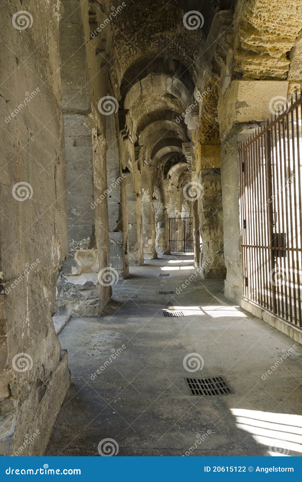 Corridor Around a Roman Amphitheater Stock Photo - Image of roman ...