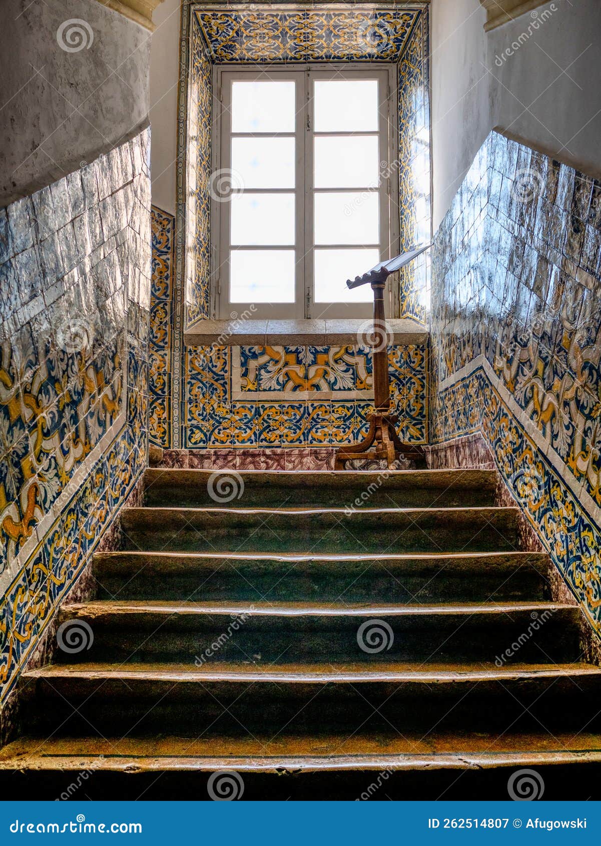 Corridor with Azulejo Tiles Stock Image - Image of collage, wall: 262514807