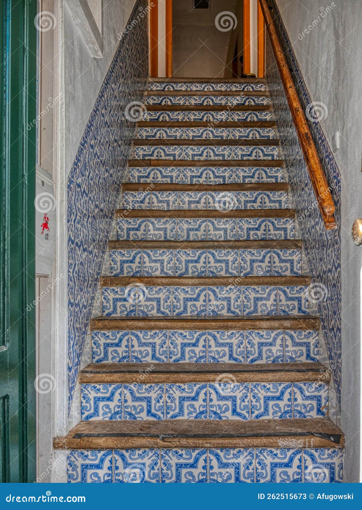 Corridor with Azulejo Tiles Editorial Stock Photo - Image of collage ...