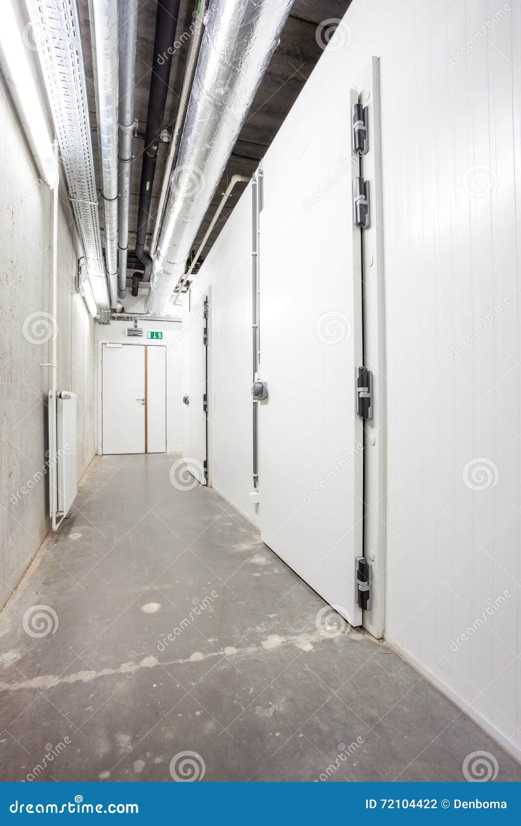 Corridor in the basement stock photo. Image of office - 72104422