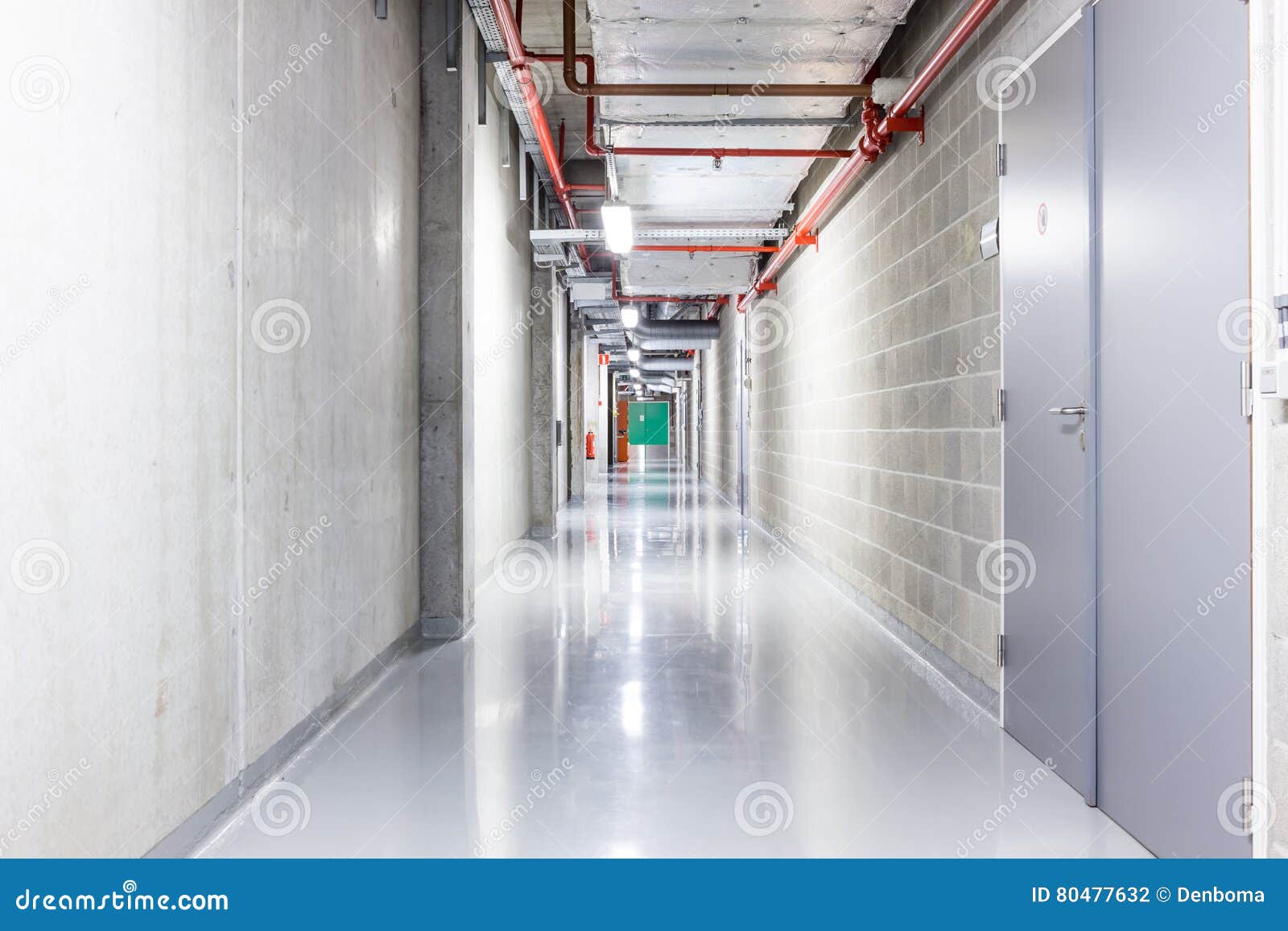 Corridor in the basement stock photo. Image of abstract - 80477632