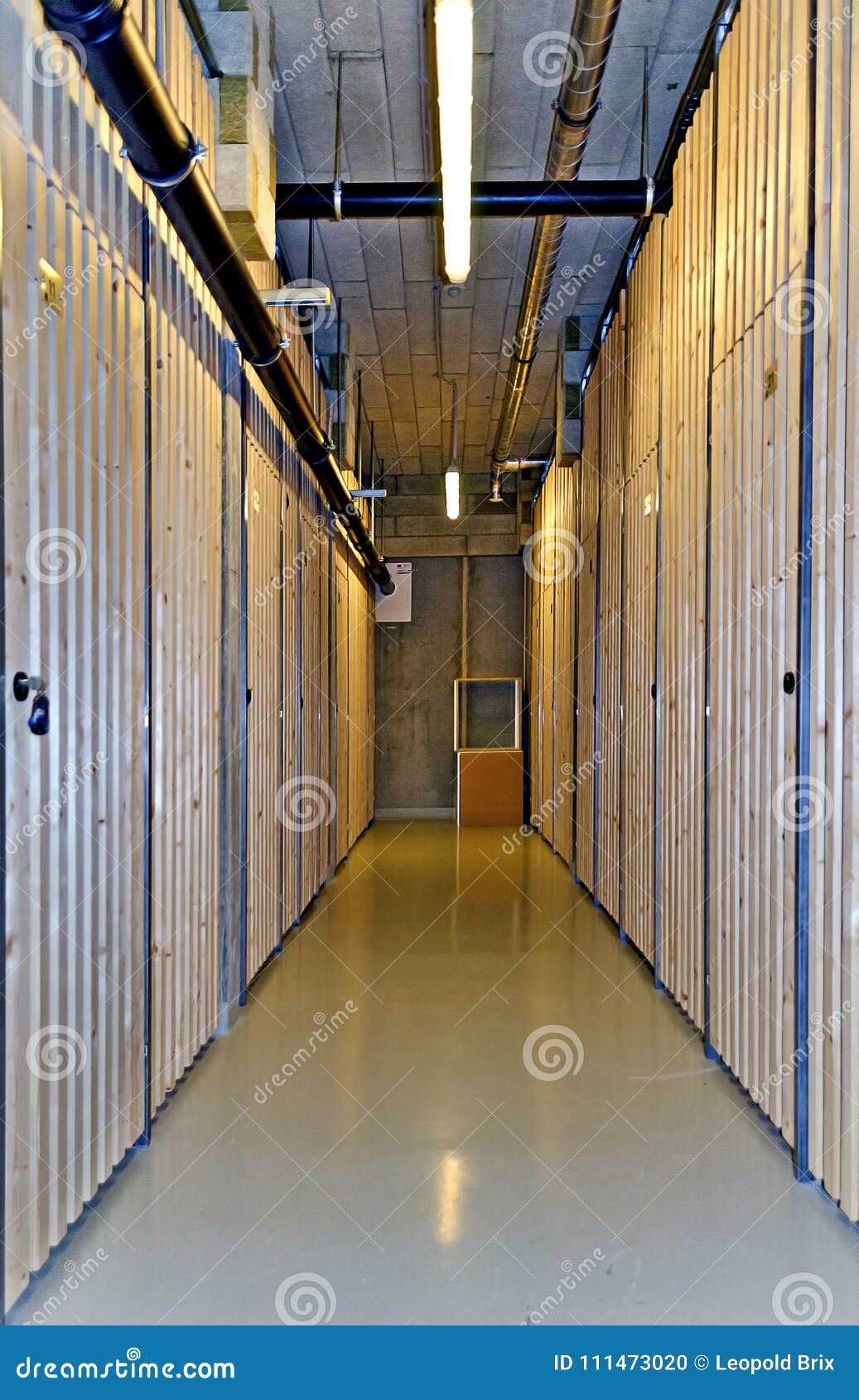 Corridor at a cellar stock photo. Image of engineering - 111473020