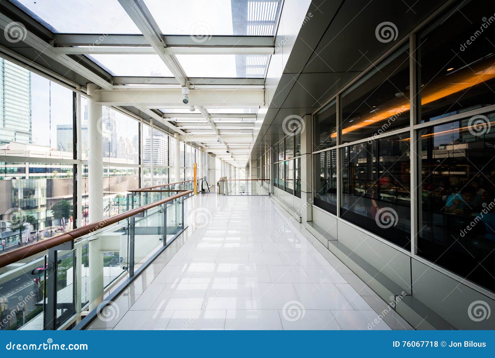 Corridor in the CentralWorld Mall, in Bangkok, Thailand. Stock Photo ...