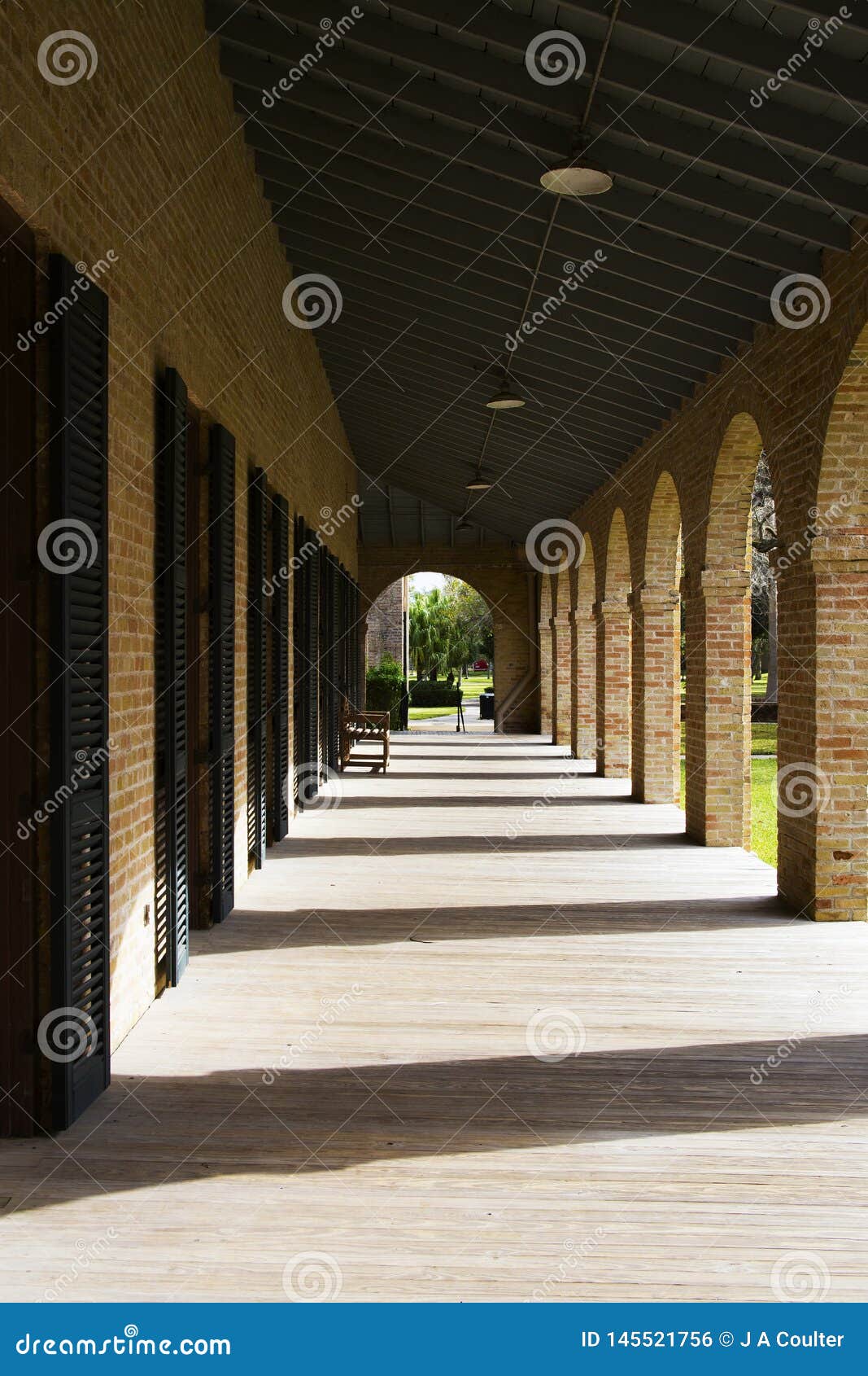 Corridor on the College Campus in Brownsville, Texas Stock Photo ...