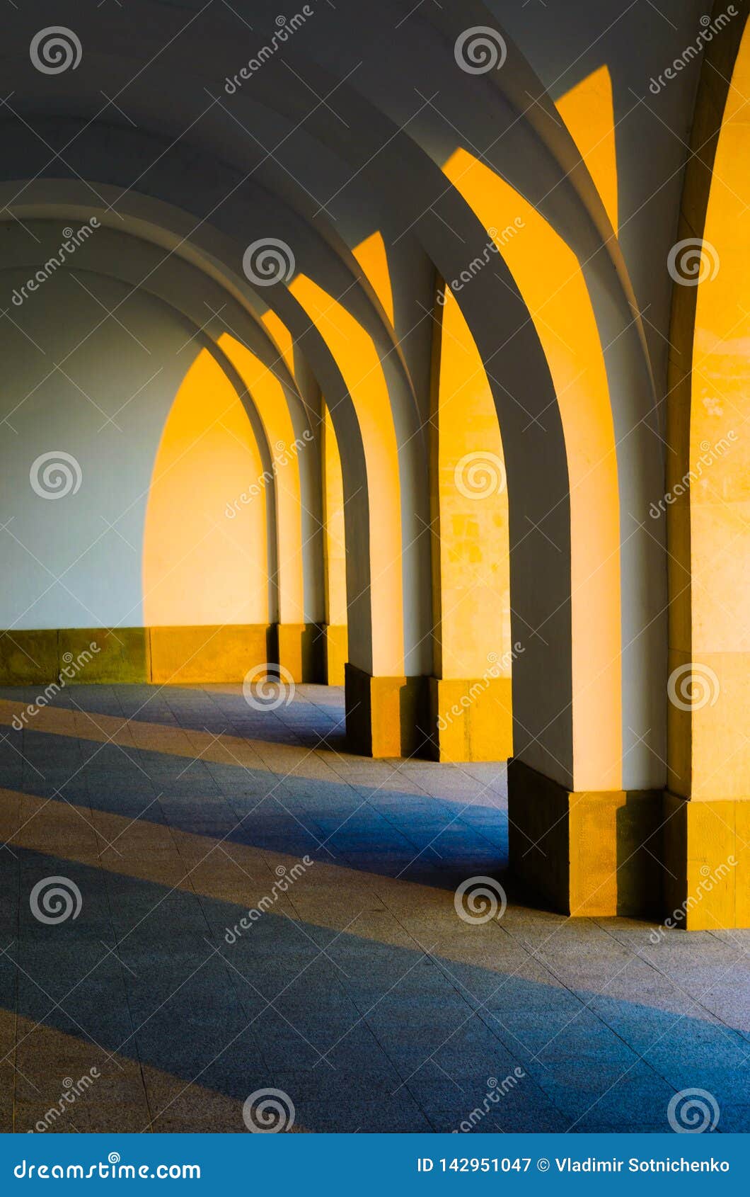 Corridor Colonnade Arcade Background Stock Image - Image of perspective ...