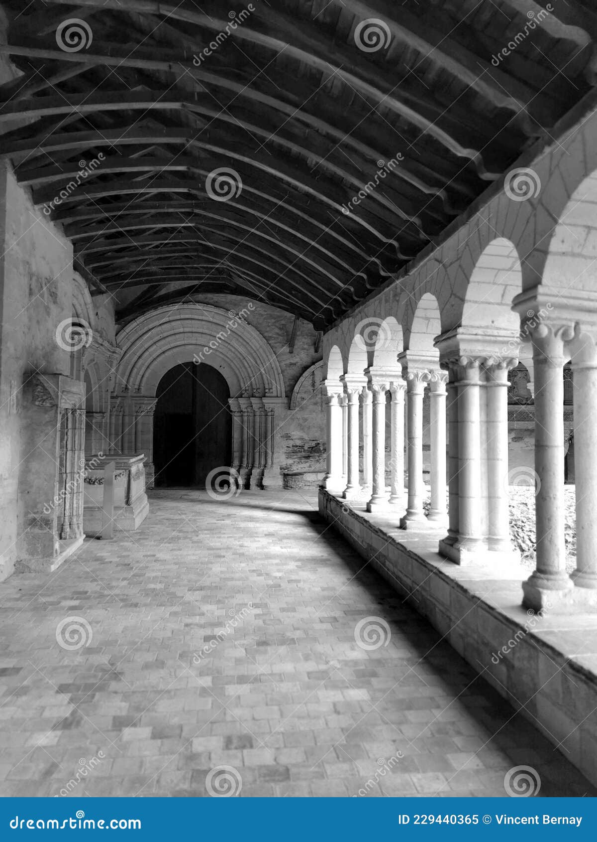 An Ancient Hallway in an Historic Building Stock Image - Image of ...