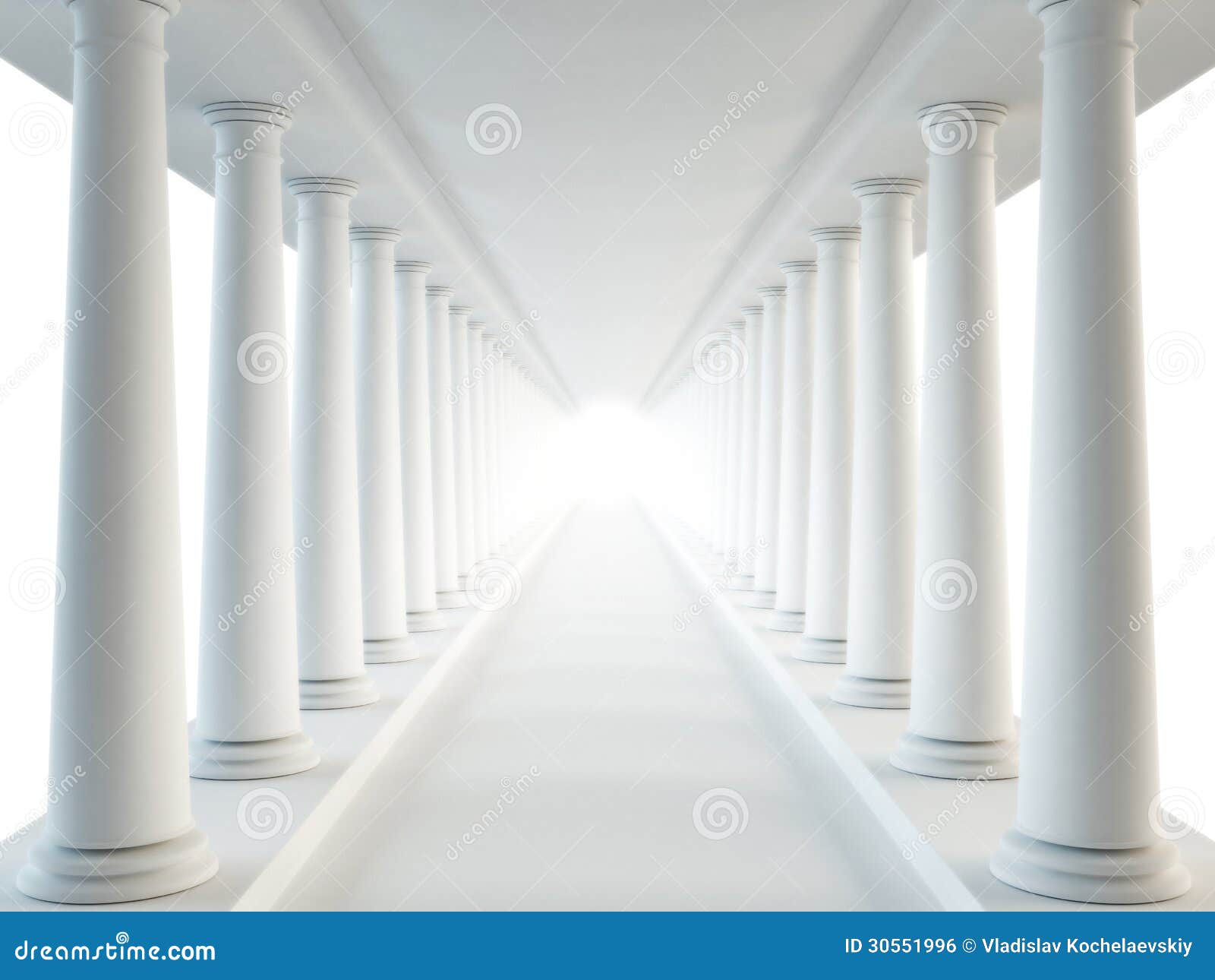 Corridor and columns stock illustration. Illustration of abstract ...