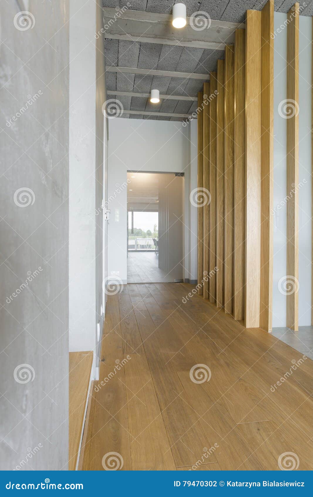 Corridor with the Concrete Construction Stock Photo - Image of corridor ...