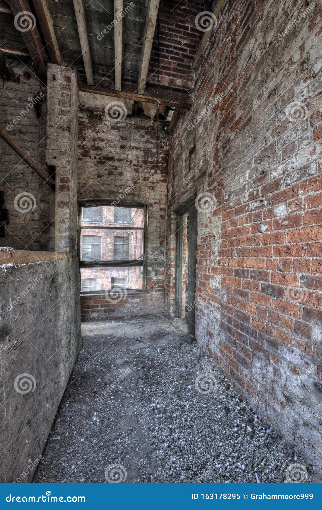 Corridor in Derelict Building Stock Image - Image of inside, derelict ...